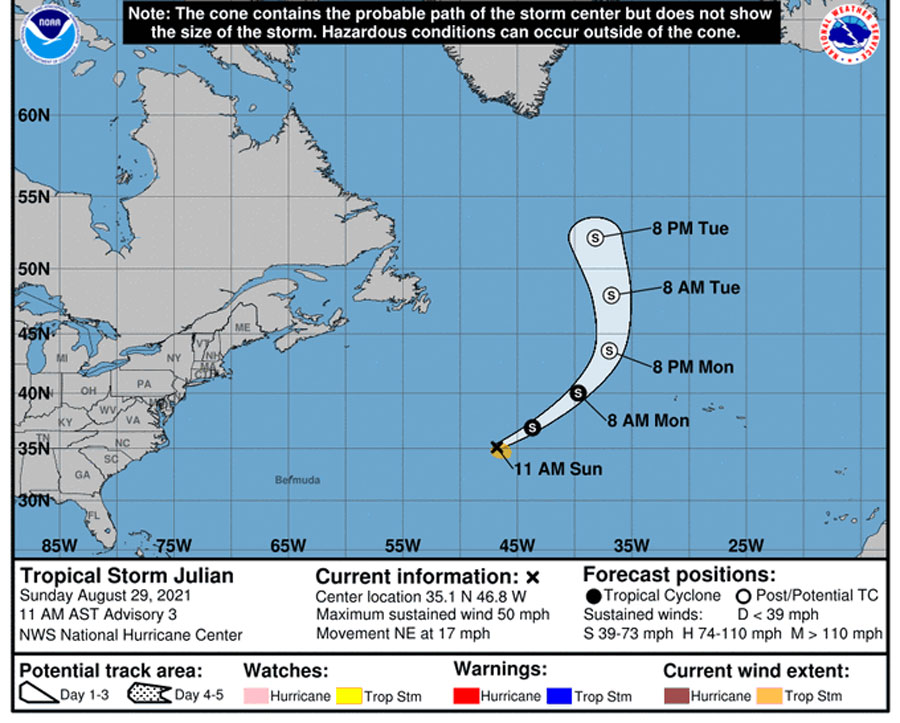 Se forma la tormenta tropical Julián en el Atlántico central - Proceso ...