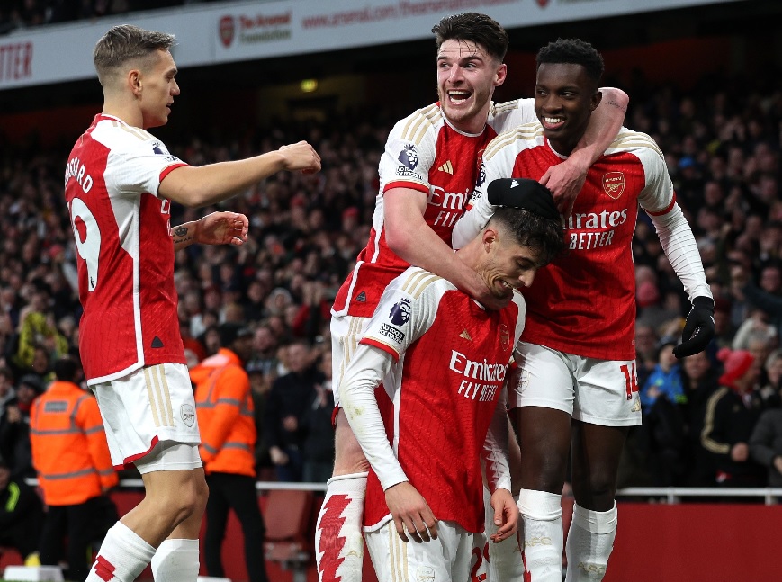 2-0. Gabriel Jesús y Havertz reactivan al Arsenal - Proceso Digital