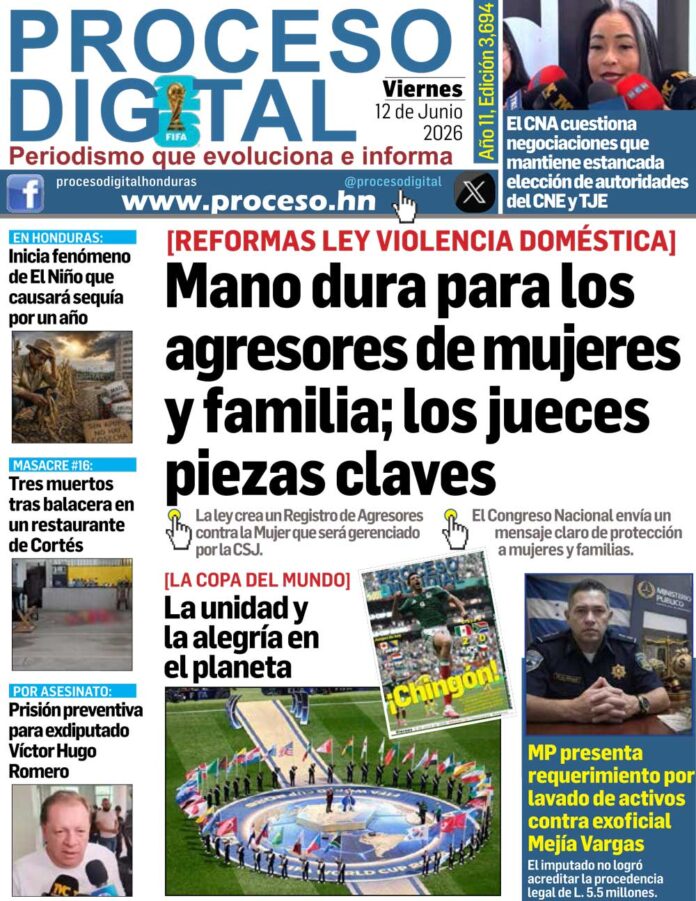 Portada Viernes 12.06.2026. - Proceso Digital